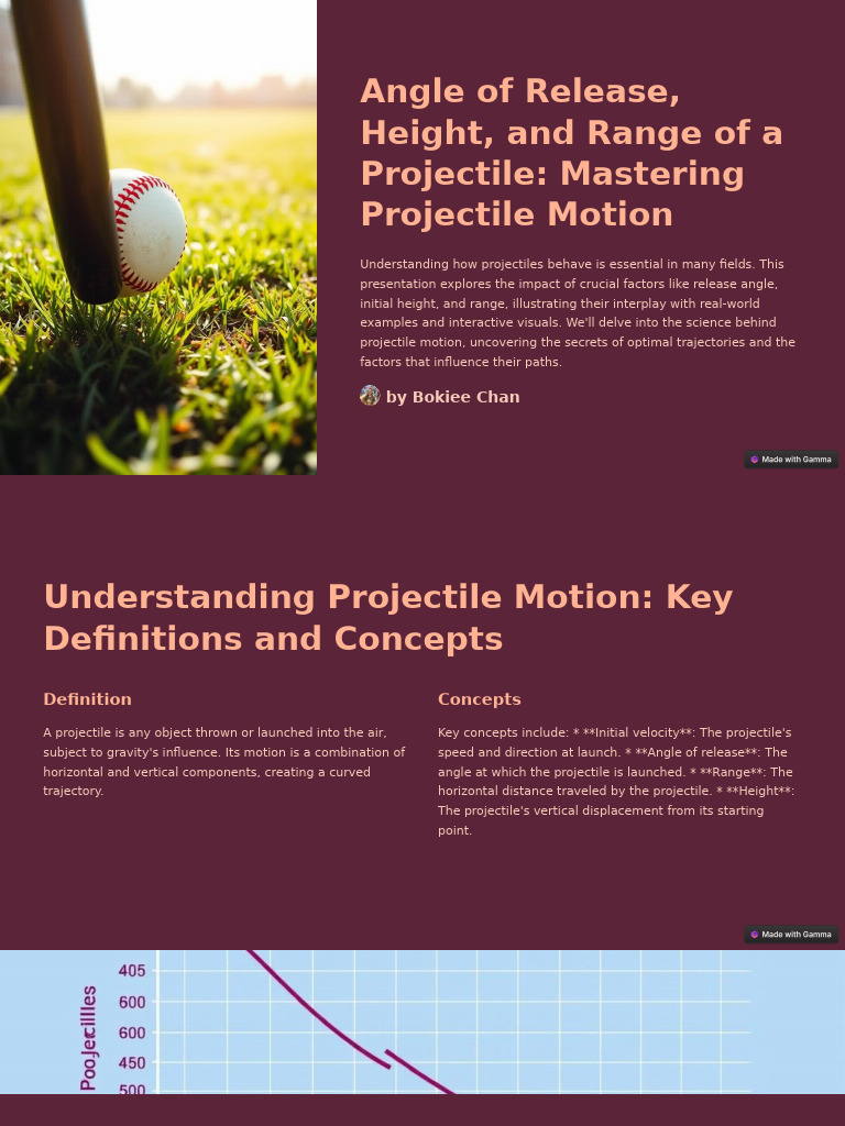 Angle of Release Height and Range of A Projectile Mastering Projectile ...