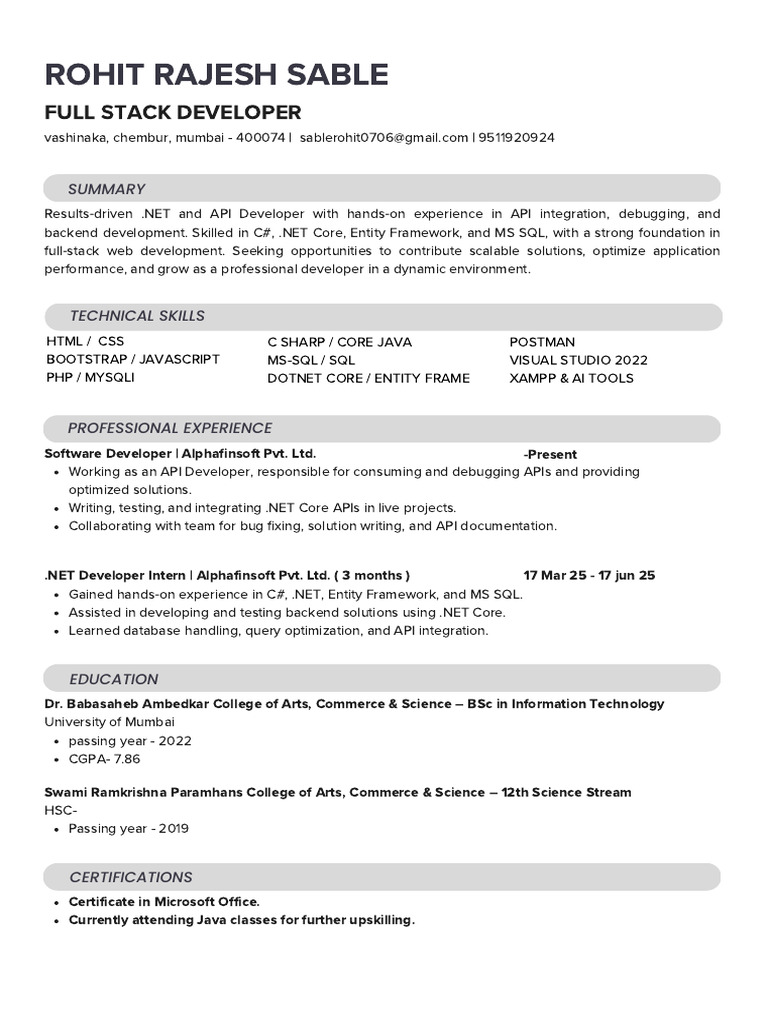 Rohit Resume | PDF