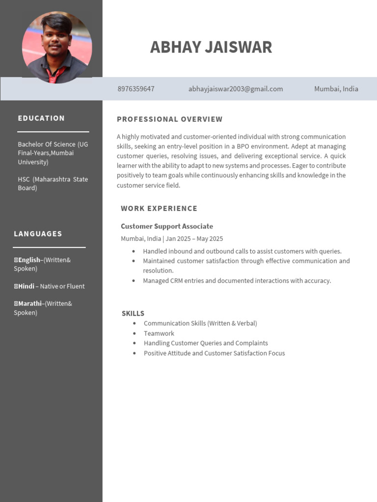 Abhay Jaiswar Resume | PDF