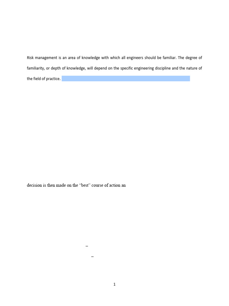 Safety and Risk Analysis in Engineering | PDF | Risk | Risk Management