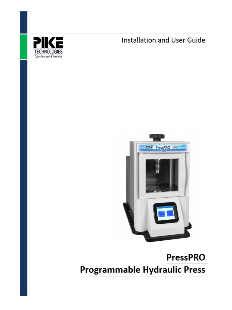 PressPRO Hydraulic Press User Guide | PDF | Information | Copyright