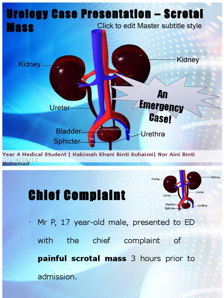 Urology Case Presentation – Scrotal Mass 1 | Medical Specialties ...