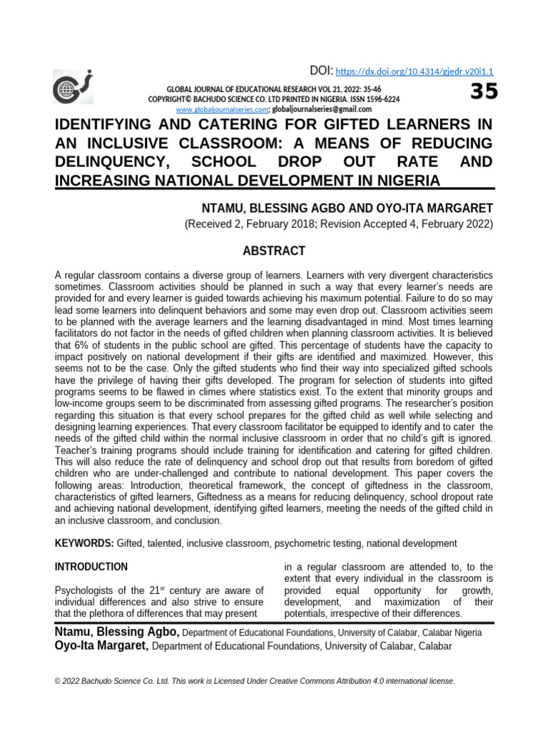 Supporting Gifted Learners in Classrooms | PDF | Intellectual ...