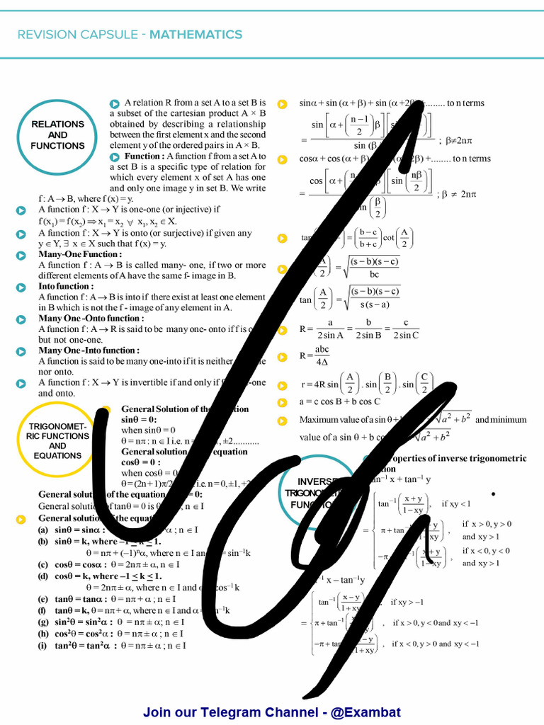 Revision Capsule - Maths | PDF
