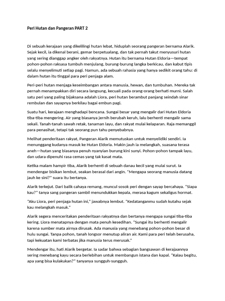 Peri Hutan Dan Pangeran PART 2 | PDF