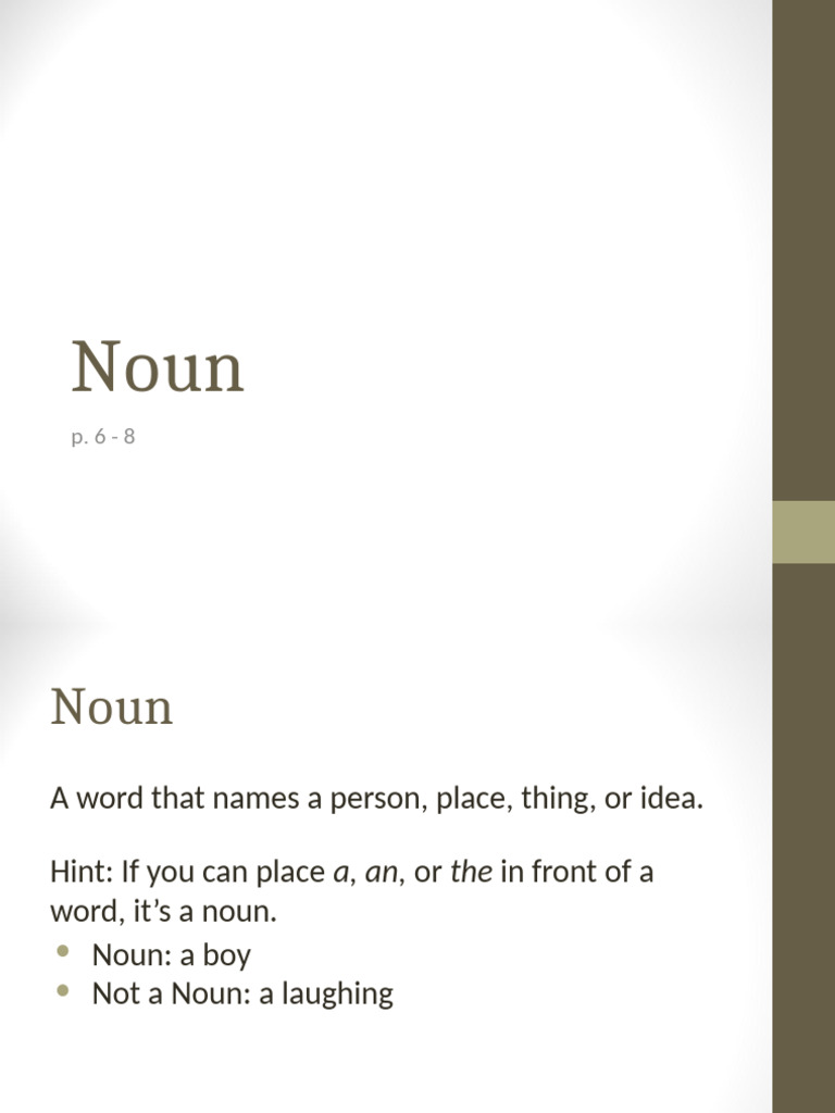 Noun Notes PPT | PDF | Noun | Plural