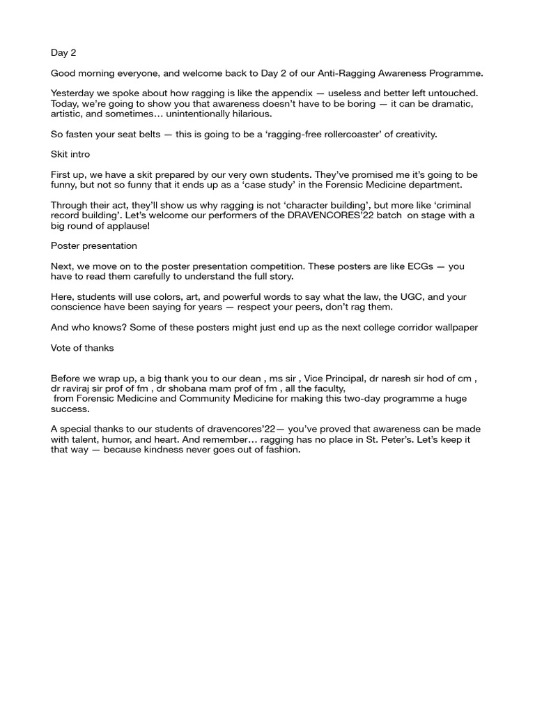 Just A Note On Anti Ragging | PDF