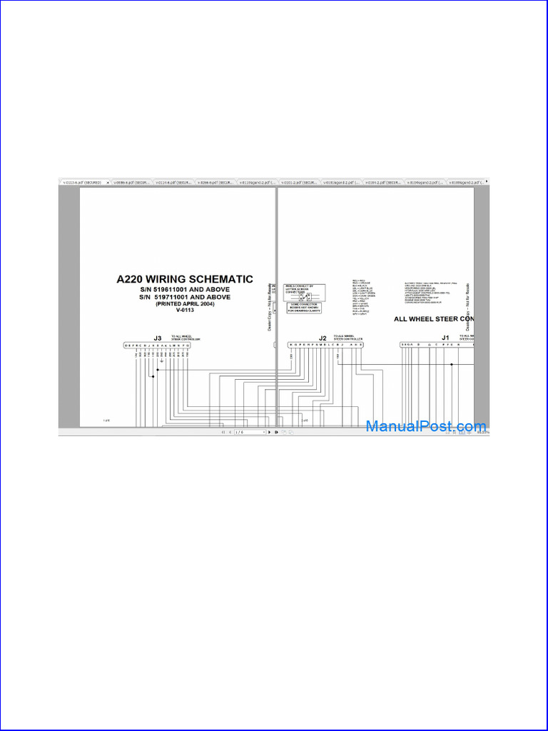 Bobcat Loader a220 Hydraulic Electrical Schematic | PDF | Project ...