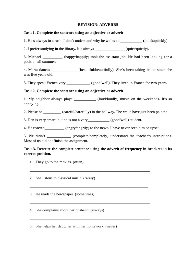 Adverbs | PDF | Adverb