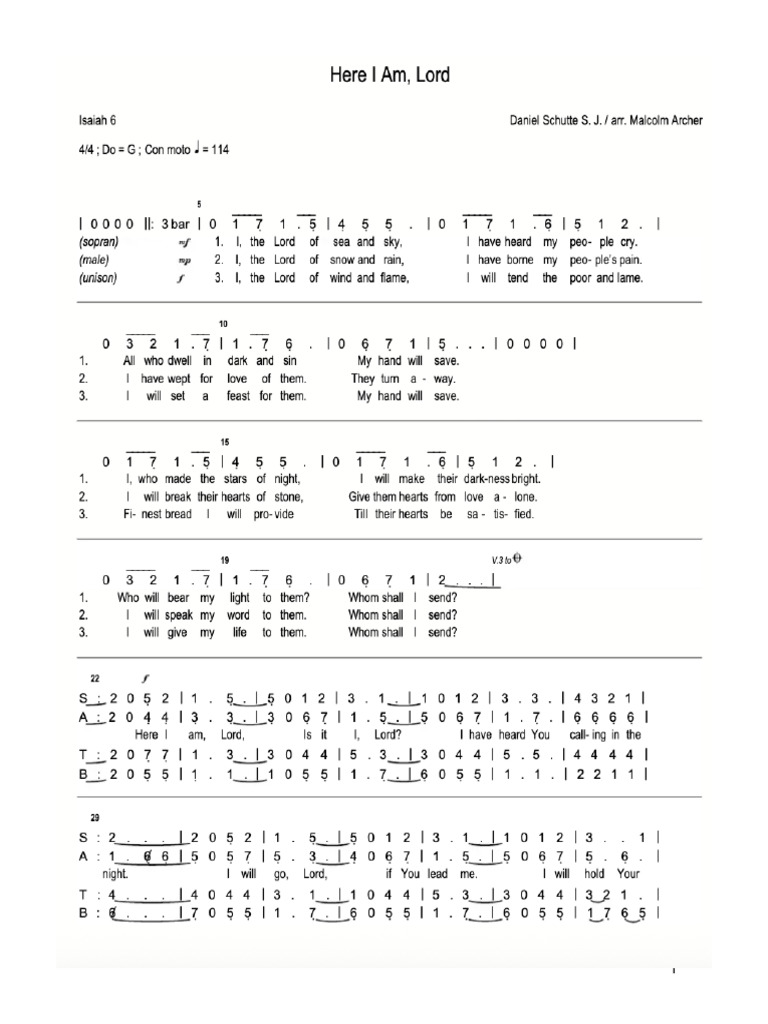 Here I Am Lord | PDF