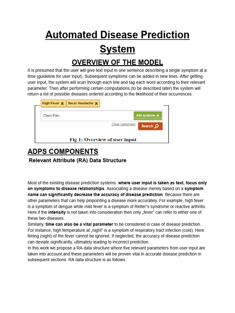 Automated Disease Prediction System | PDF