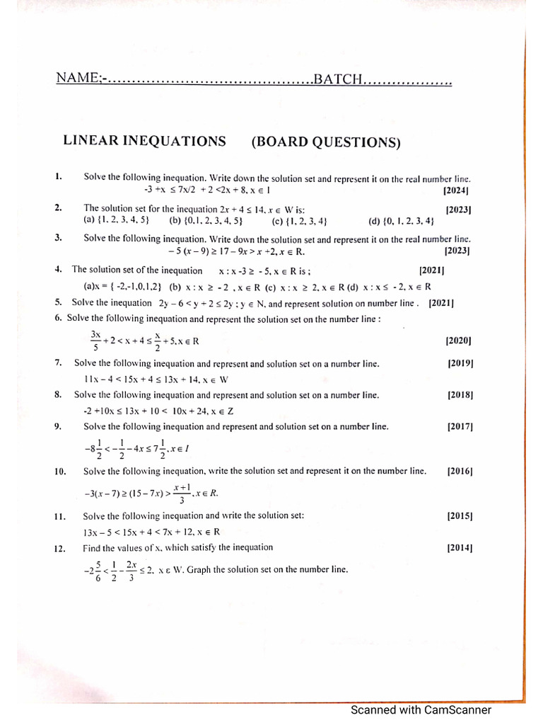 Inequality Board Solutions | PDF