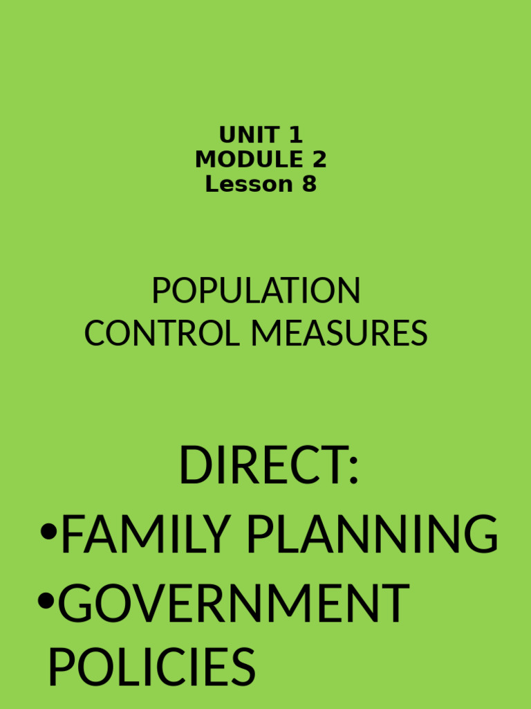 UNIT 1 Module 2 Lesson 8 | PDF | Birth Control | Condom