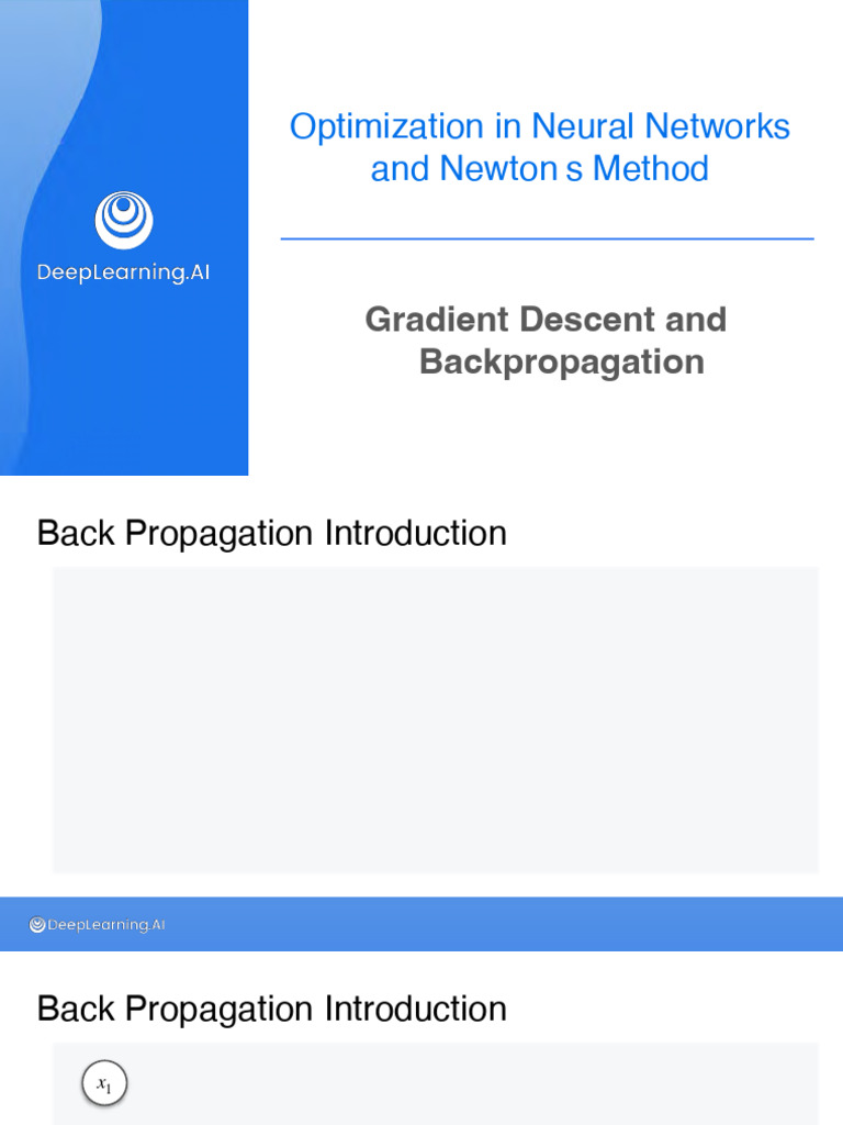 Optimization in Neural Networks and Newton S Method: Gradient Descent ...