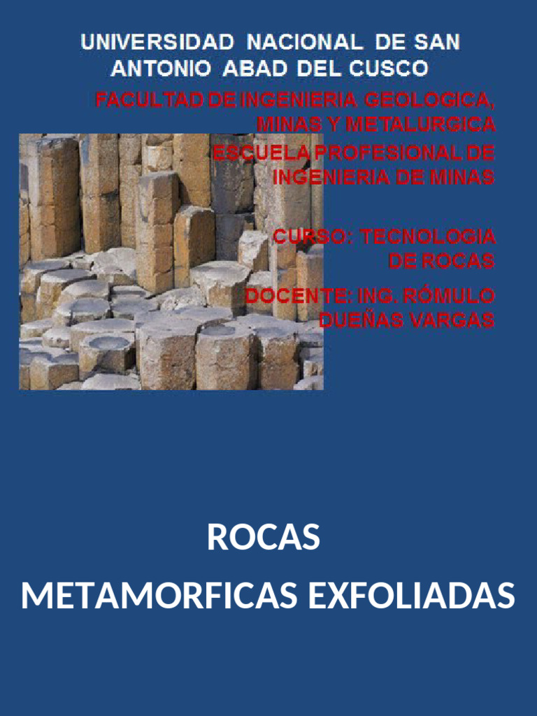4.4. - Rocas Metamorficas | PDF | Roca (geología) | Ciencias de la Tierra