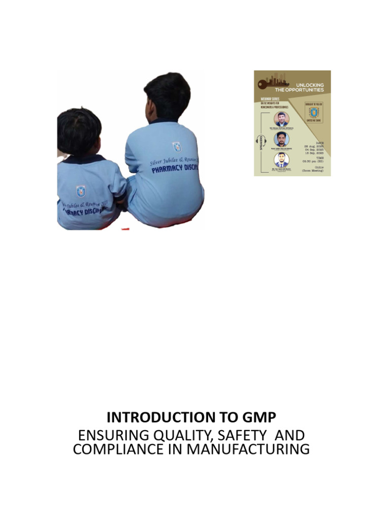 GMP Overview: Quality & Compliance Essentials | PDF