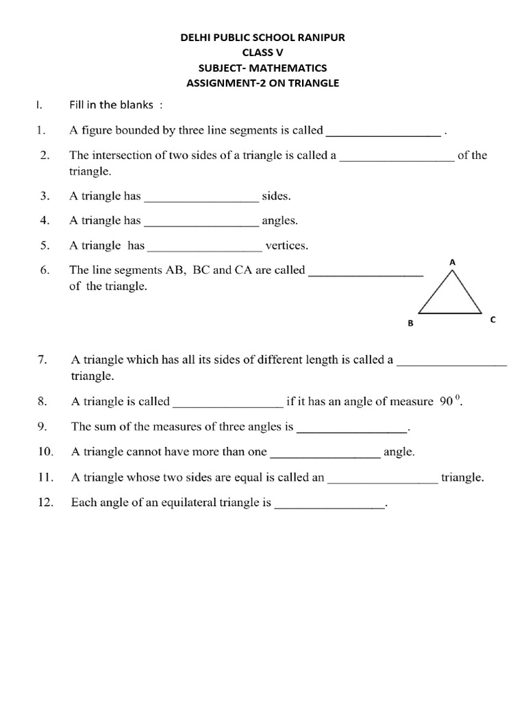 Assignment2 On Triangle | PDF