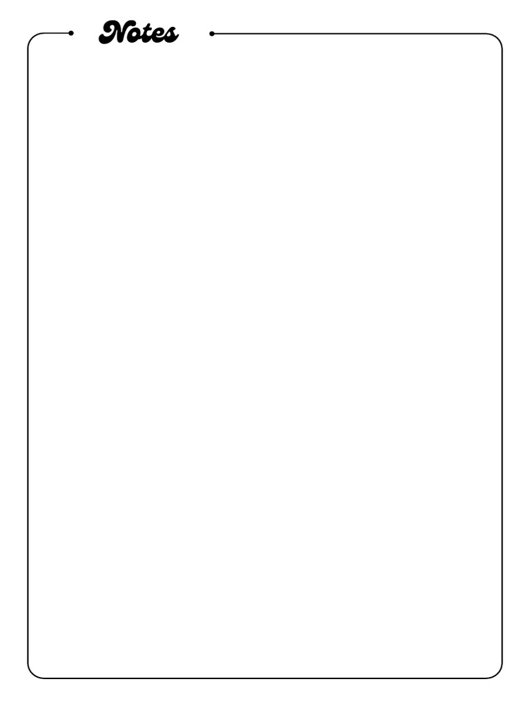 Black and White Blank Note Document | PDF
