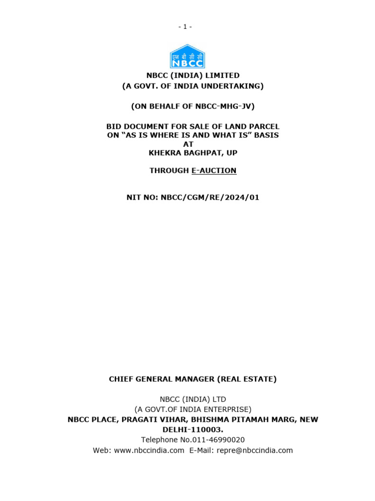 Khekra PH III NIT Document 10012024 | PDF | Auction | Banks