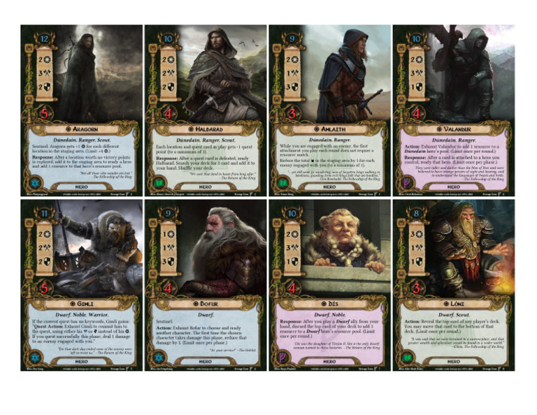 LOTR Dunedain and Dwarves v1 US | PDF