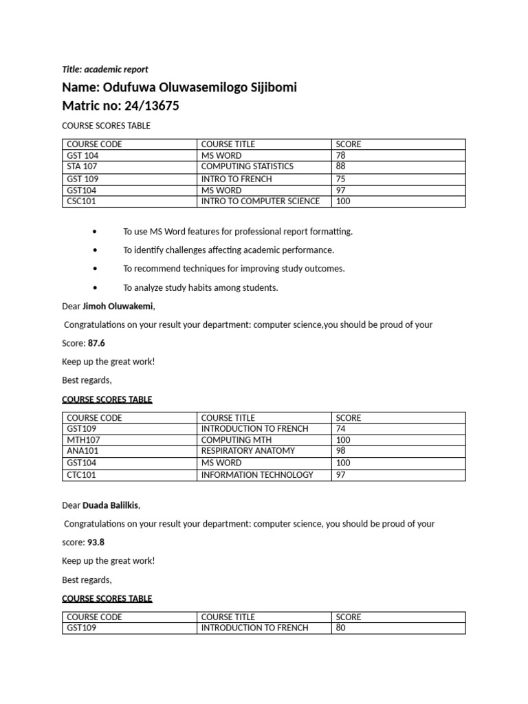 Word Assignment | PDF