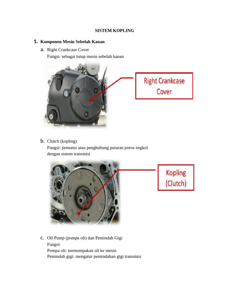 Panduan Lengkap Sistem Kopling Motor | PDF