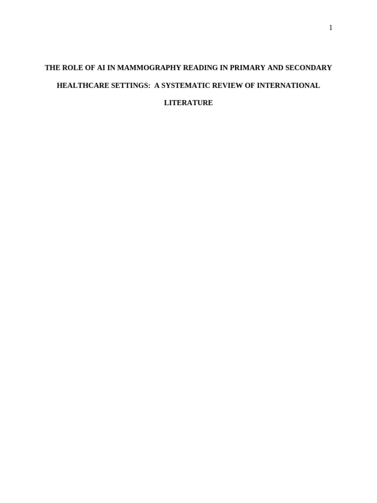 Ai Mamo For Changes Revised | PDF | Mammography | Artificial Intelligence