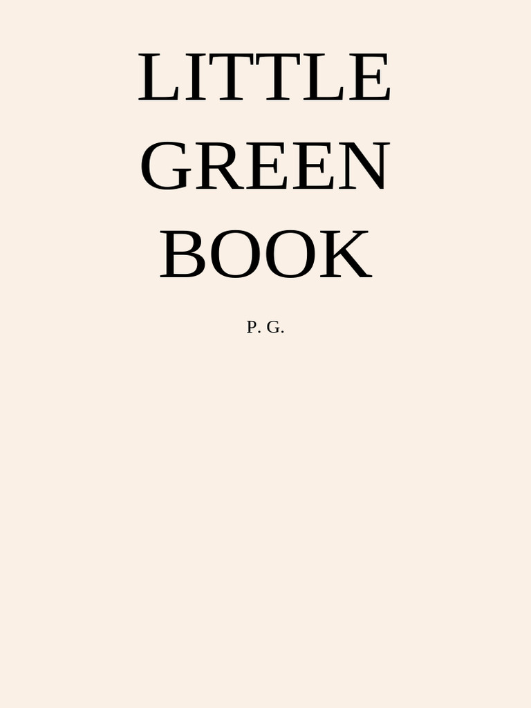 Little Green Book | PDF