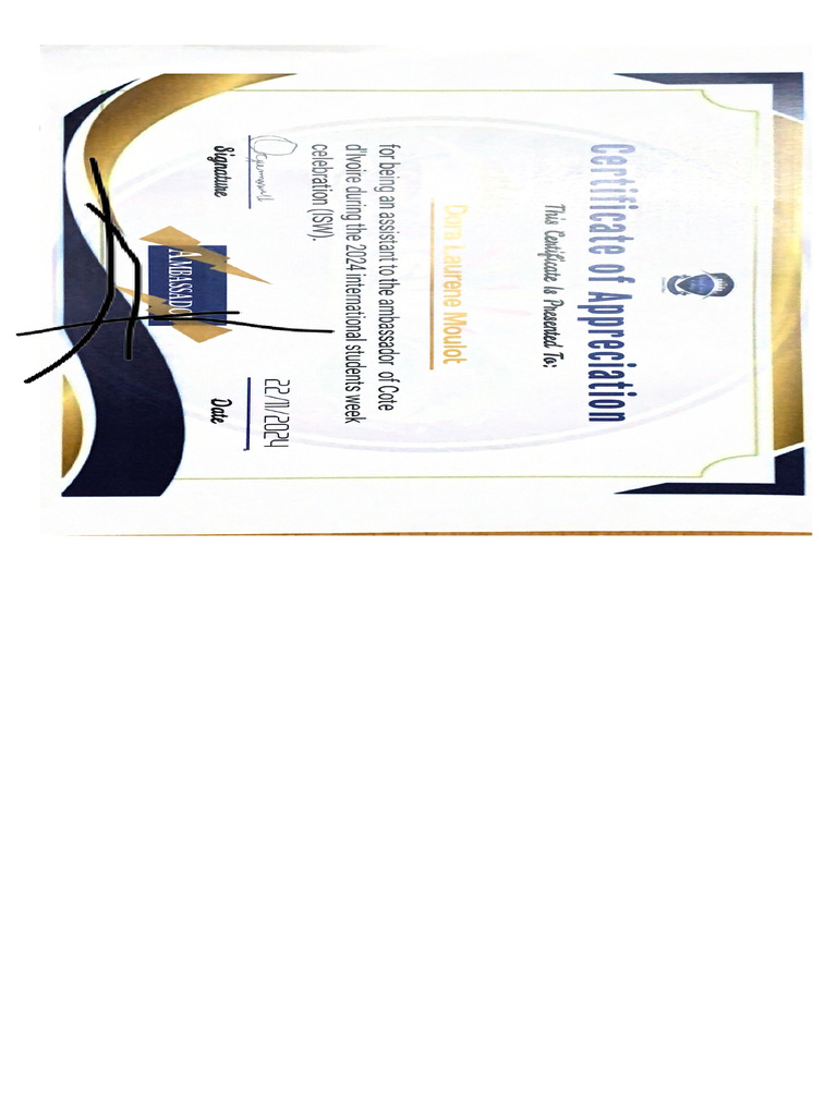 Certificate of Appreciation | PDF