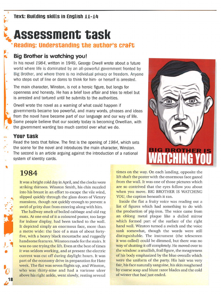 Unit 1 Assessment Task - 1984 | PDF