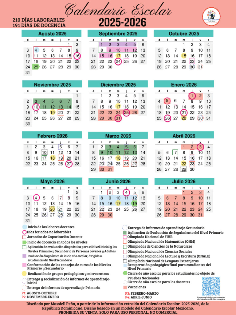 4-Calendario Escolar 2025-2026_Versión Resumida | PDF | Modificación de ...