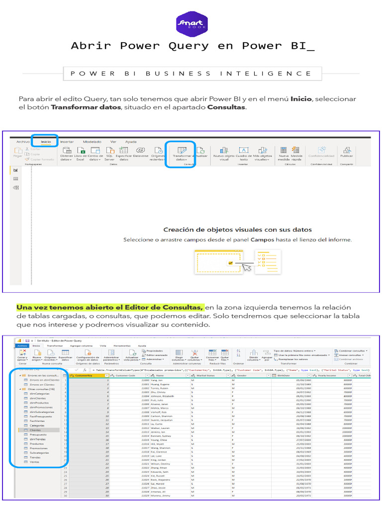 Abrir Power Query en Power BI | PDF