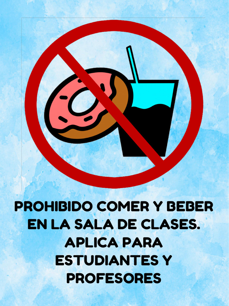 Prohibido Comer Salas de Clases | PDF