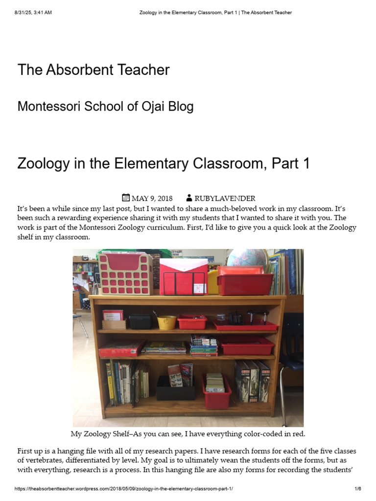 Montessori Zoology Activities for Kids | PDF | Montessori Education ...