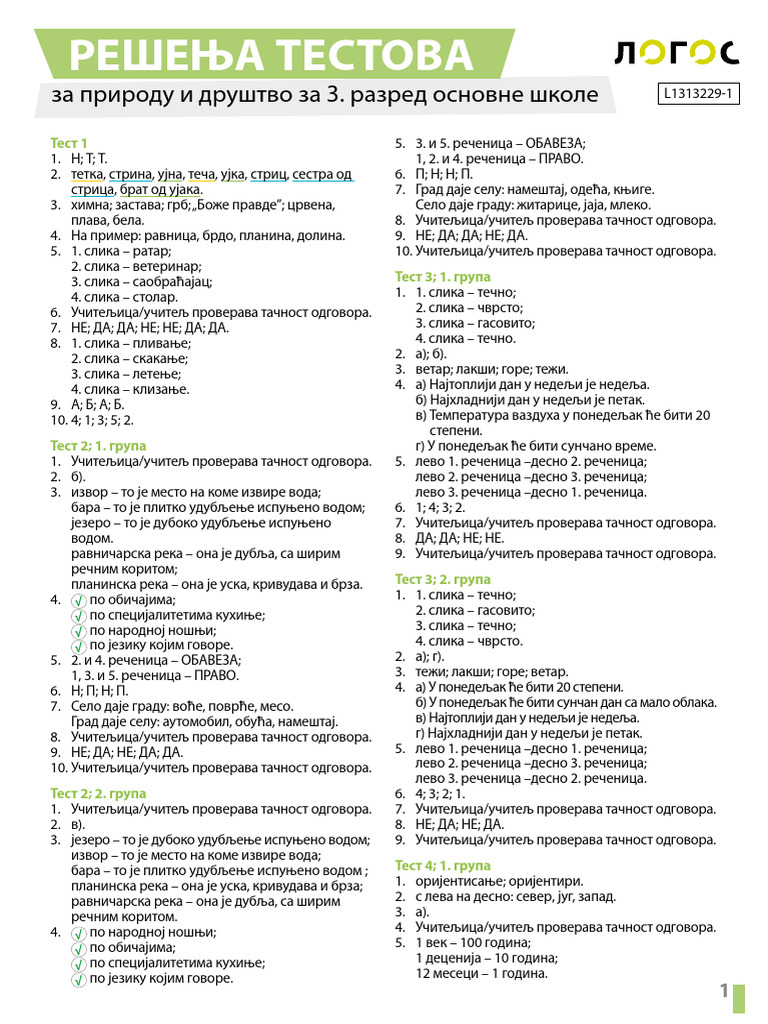 Novi Logos PID 3 Testovi | PDF