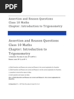 Assertion and Reason For 11th Final Exam | PDF