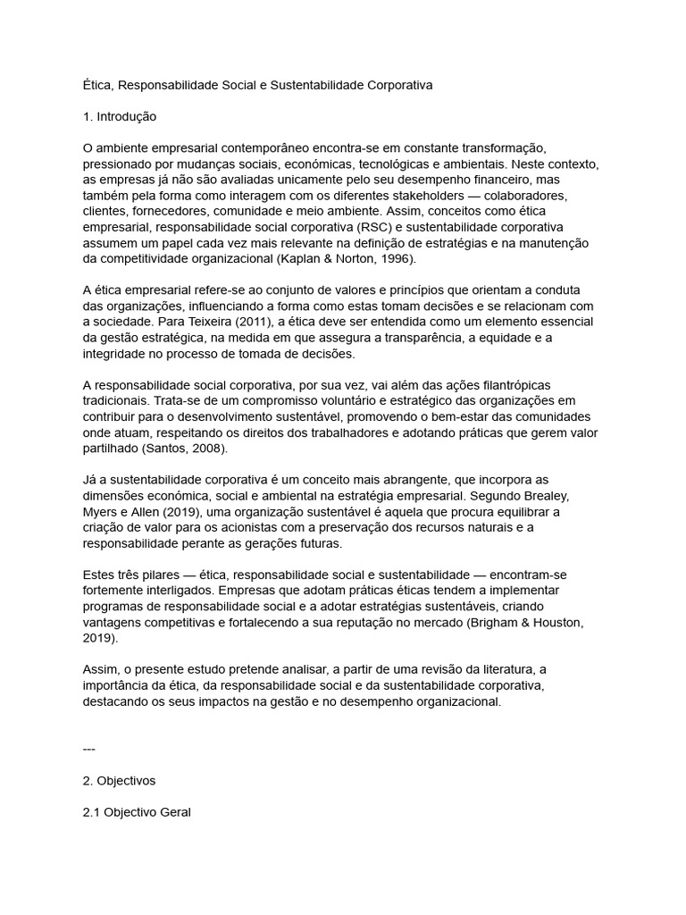 Elsa Oficial | PDF | Ética de negócios | Sustentabilidade