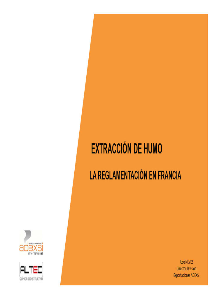 PRESENTACION NORMAS DE EXTRACCION DE HUMOS 4 de Abril 2019 | PDF ...