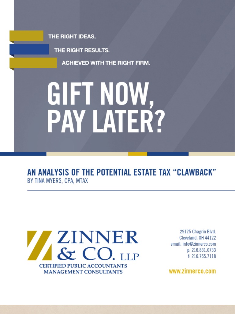 Estate Tax Clawback Analysis Guide | PDF