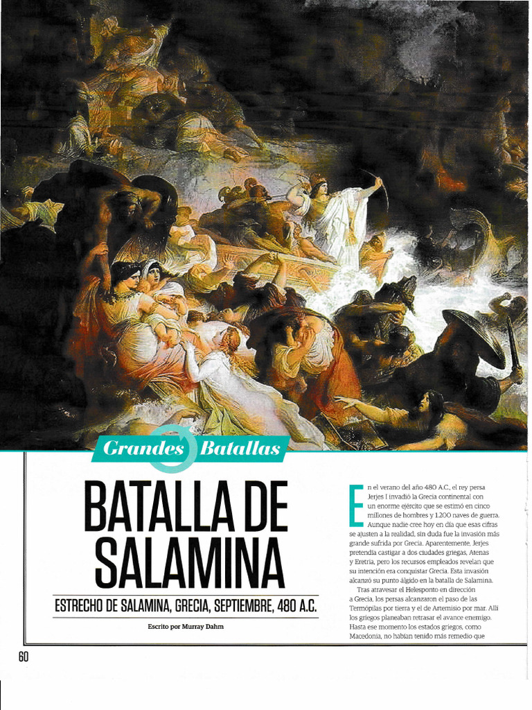 La Batalla de Salamina: Clave en Grecia | PDF | Esparta | Conflictos ...