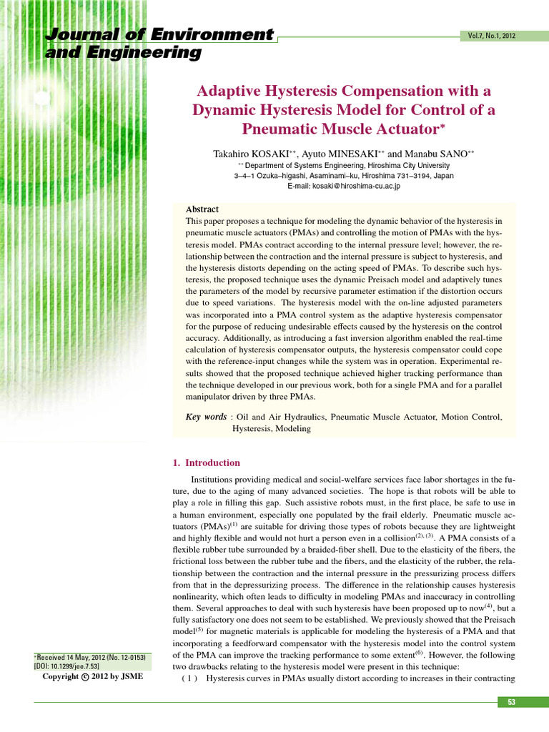 Adaptive Hysteresis Compensation With A Dynamic Hysteresis Model For ...