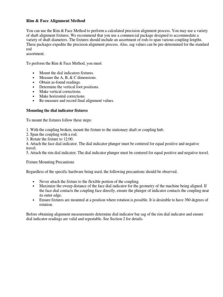 Rim and Face Alignment | PDF | Accuracy And Precision | Teaching ...