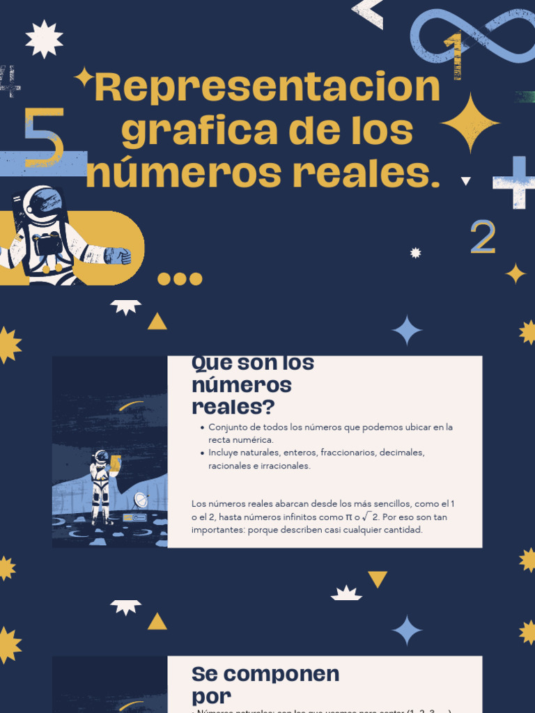 Presentación Educativa Gráfica y Comparación de Números Reales en ...