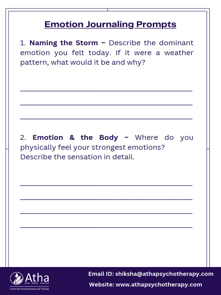 Emotion Journaling Prompts Guide | PDF | Chess Theory