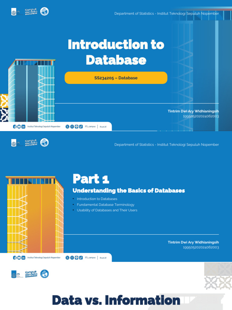 Week 1 - Introduction To Database 2025 | PDF | Databases | Data Model