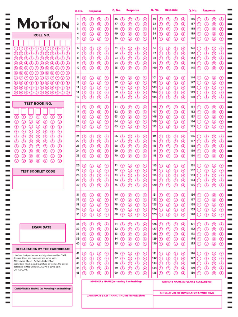 OMR Neet Q180 - Final | PDF