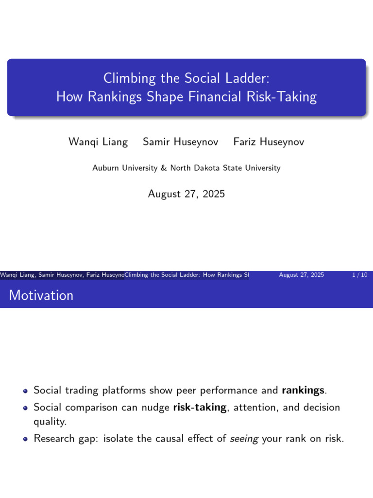 Social Ranking Paper Presentaation | PDF | Psychological Concepts ...