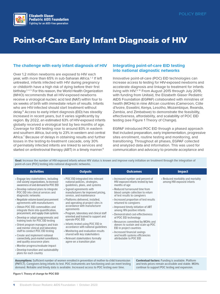 1548 2023 POC Infant DX HIV Final | PDF | Hiv/Aids | Diagnosis Of Hiv/Aids