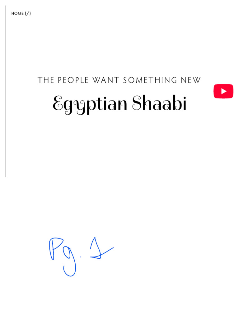 Understanding Egyptian Shaabi Music | PDF | Anwar Sadat | Egypt