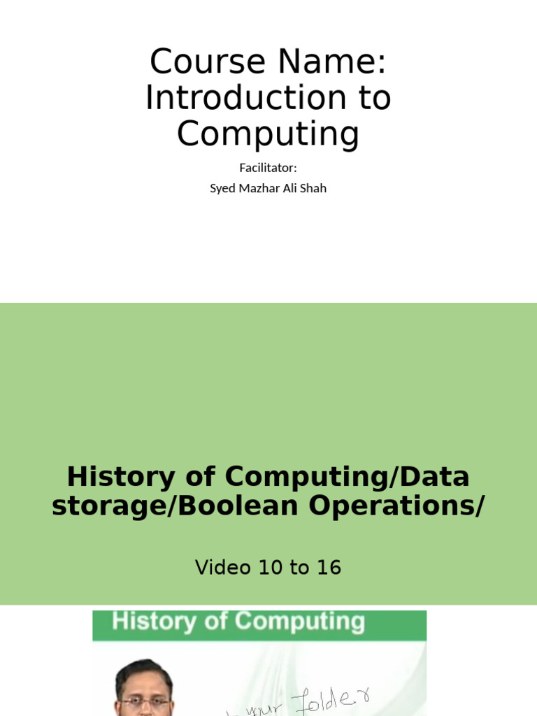 Introduction To Computing | PDF